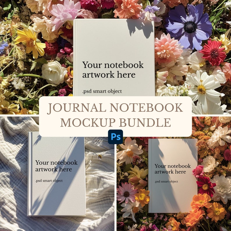 Journal Notebook Mockup BUNDLE of 12, Psd Mockup, Mockup Template, Hard ...