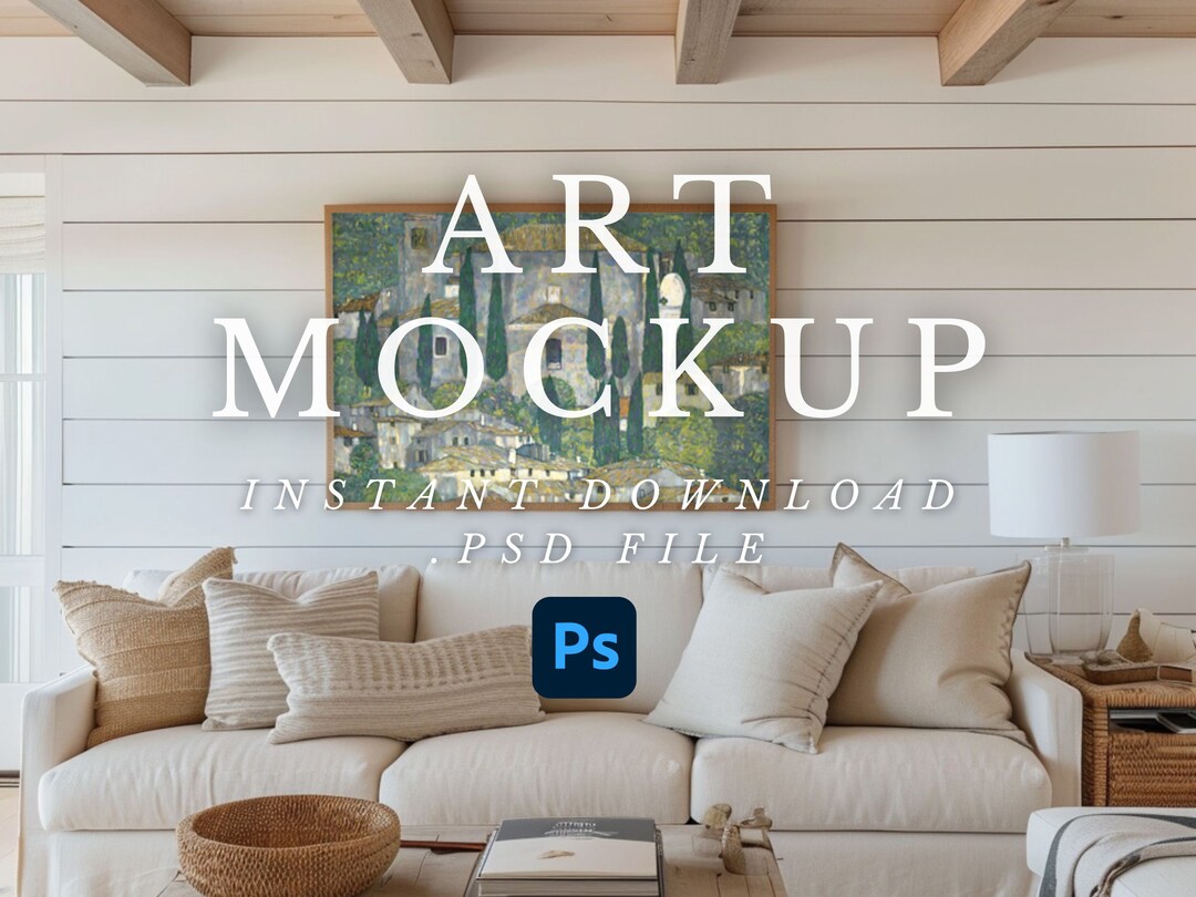 Modern Farmhouse Interior Mockup Art Mock up Frame Mockup Wall Art ...