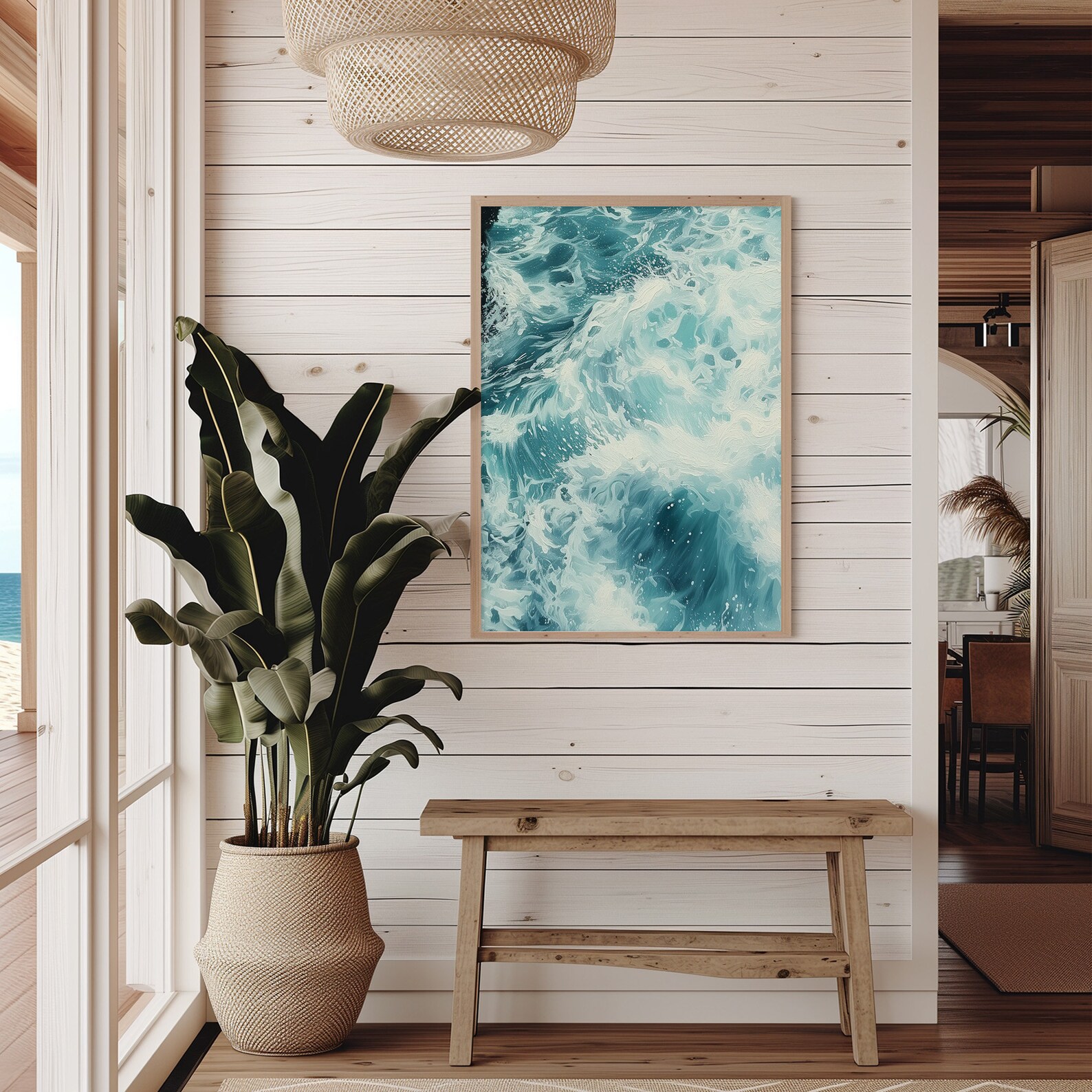 Modern Farmhouse BUNDLE of 24 TV Frame Mockup, Living Room Mockup ...