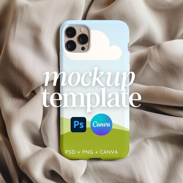 Phone Case Mockup Canva - Etsy