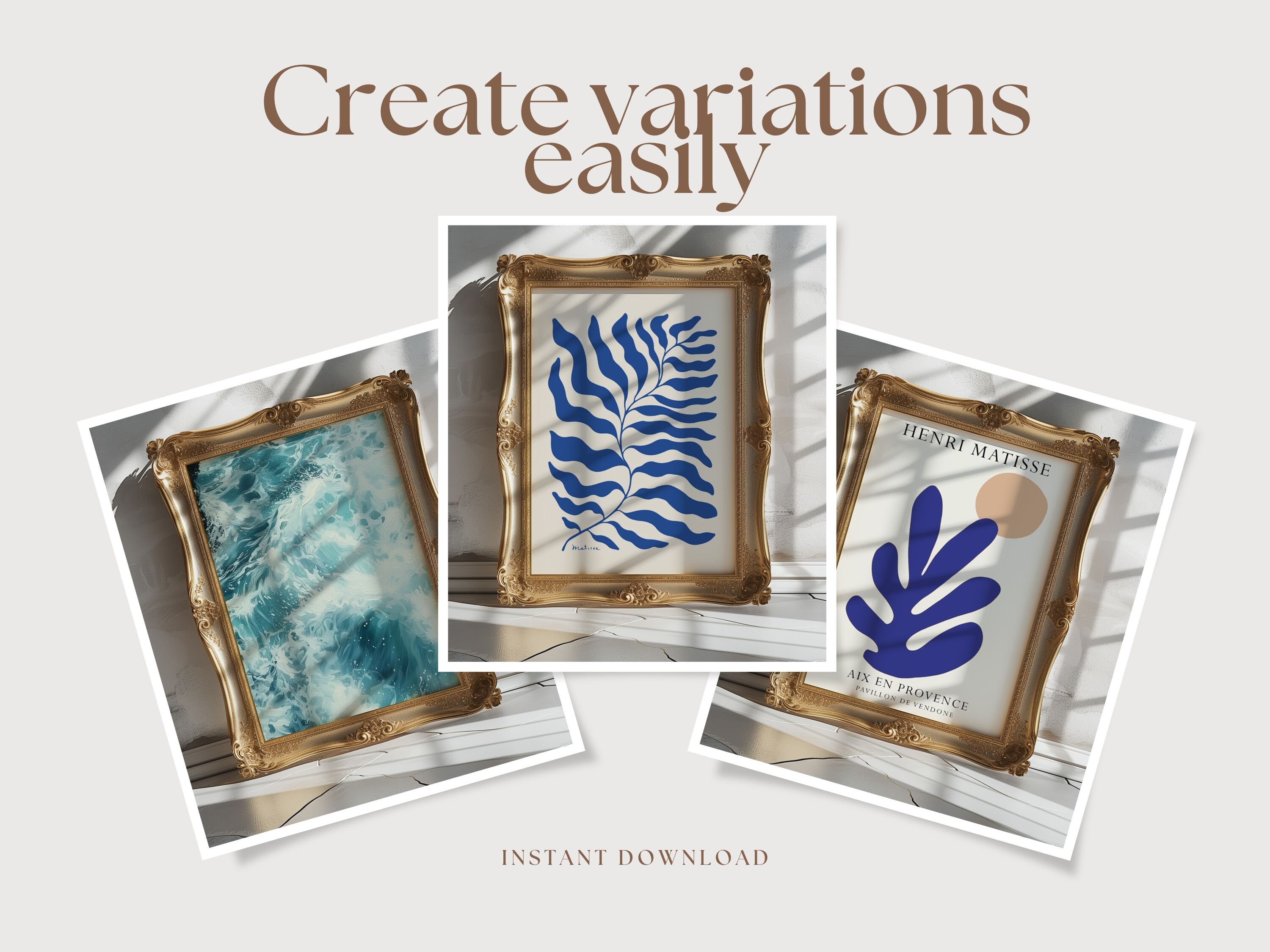 Antique Gold Frame Mockup Bundle Ornate Frame Mockup Rococo and Baroque ...