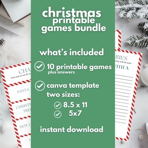 Printable Christmas Game Bundle Christmas Party Games Christmas Games ...