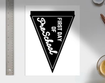 Pencil Themed Back to School Banner | Printable Classroom Decor | First ...