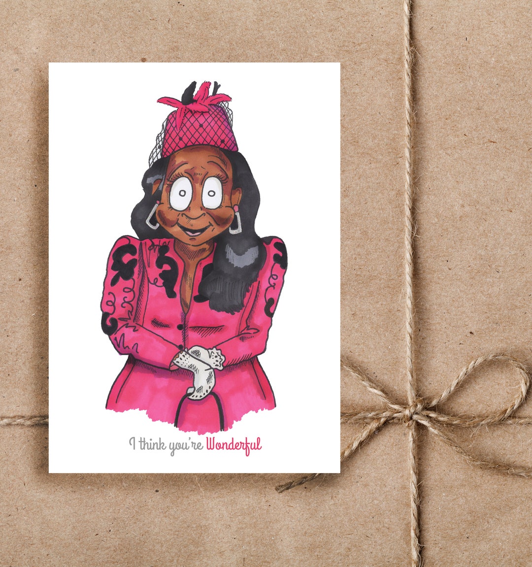 Oda Mae Brown Blank Greetings Card, Whoopi Goldberg, 1990 Ghost, Small ...