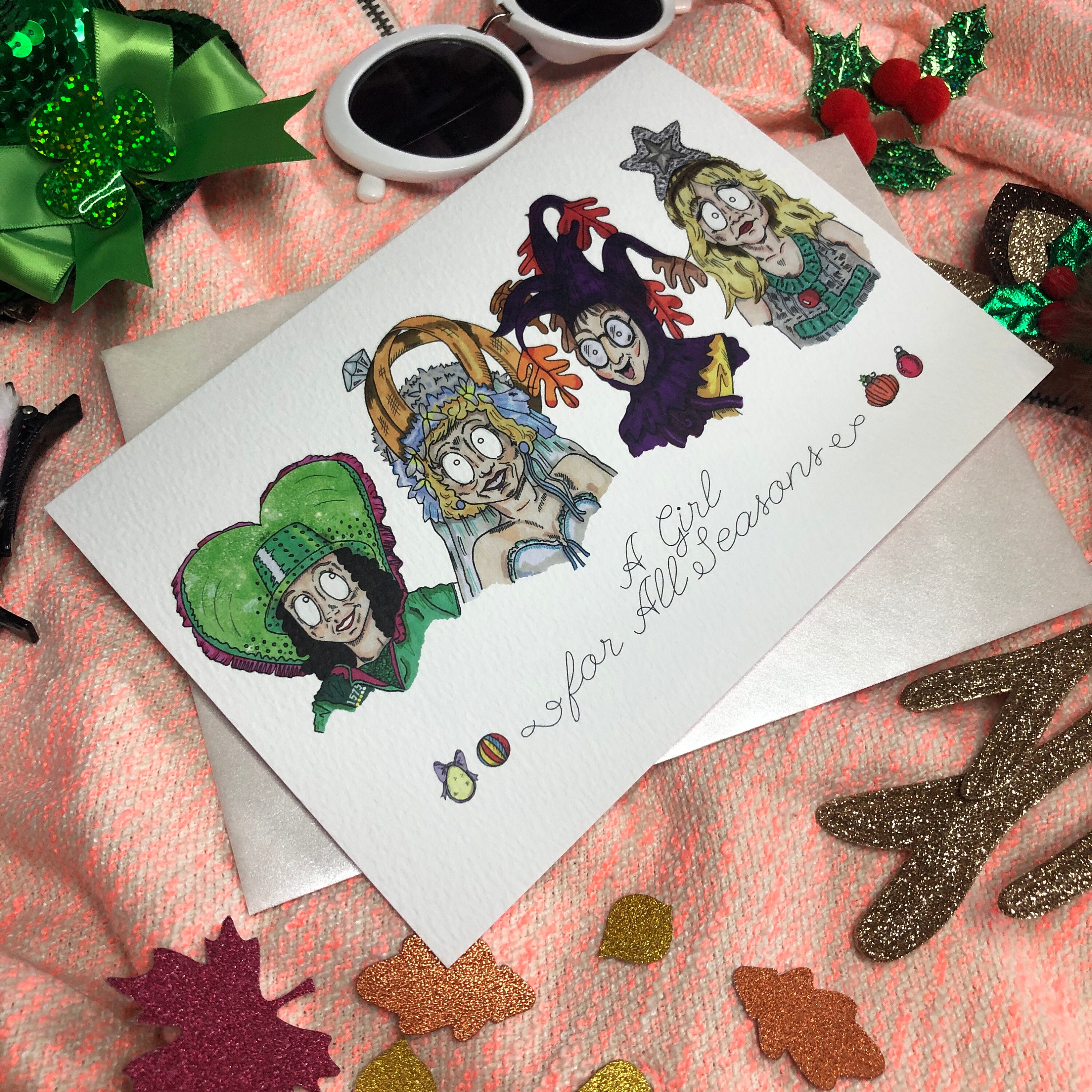 Grease 2, Pink Ladies Inspired A5 Card, Girl for All Seasons, Cool ...