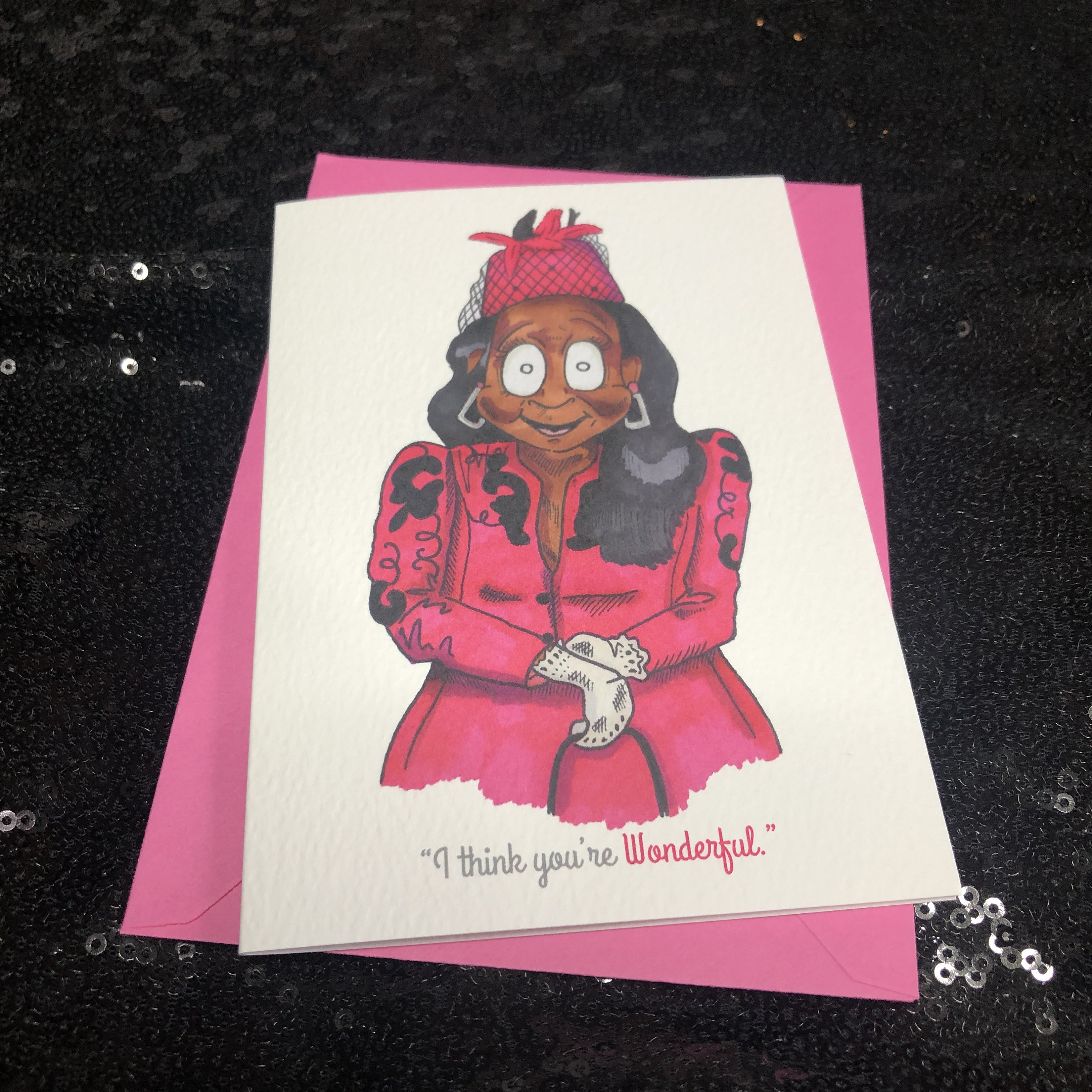 Oda Mae Brown Blank Greetings Card, Whoopi Goldberg, 1990 Ghost, Small ...