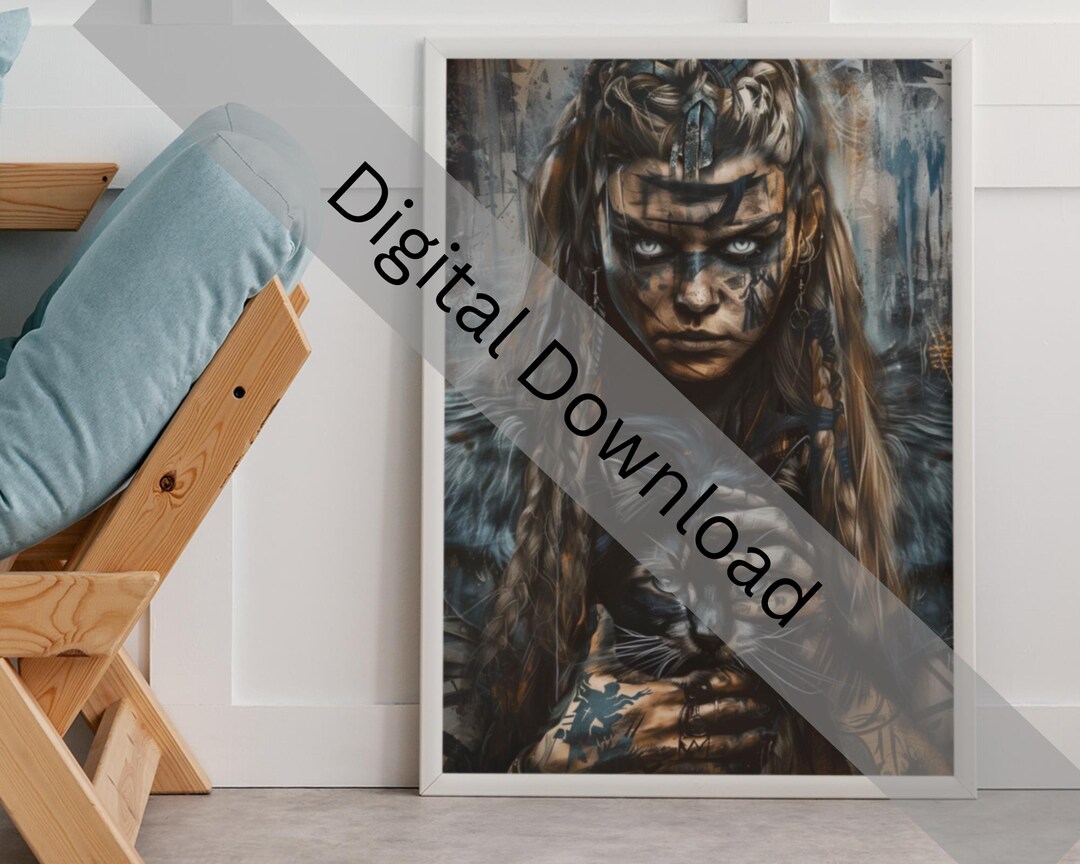 Freyja Goddess Digital Print, Freyja Norse Goddess Viking Wall Art ...