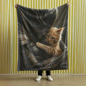 Xenomorph Alien X Jonesy Cat Blanket: Horror Sci-fi Throw - Etsy