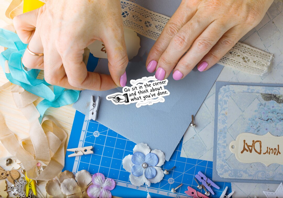 Typography Sticker - Funny Office Pranks & Journaling Decal - Unique ...