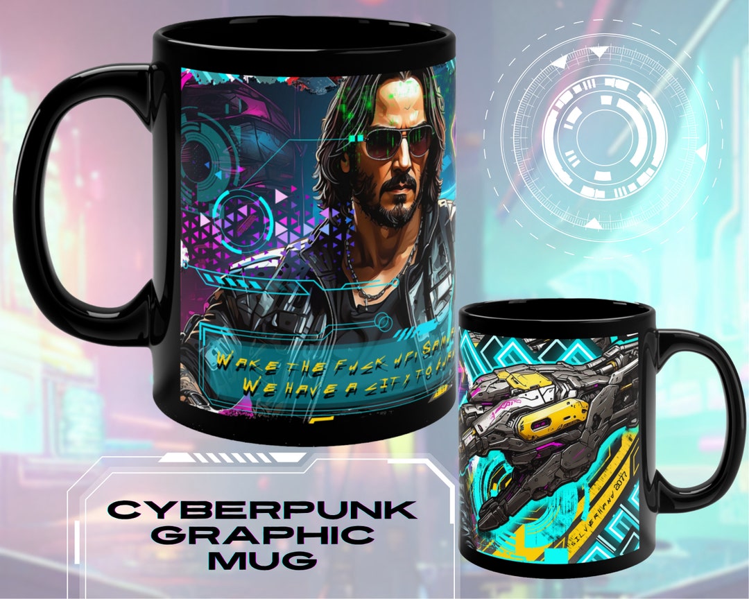 Johnny Silverhand Mug Cyberpunk 2077 Mug Cool Coffee Mug Vaporwave ...