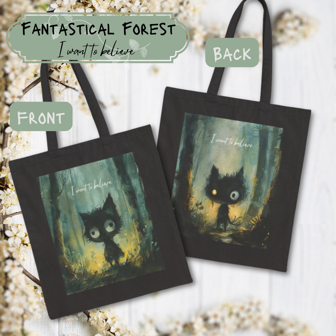 Skinwalker Canvas Tote Bag Creepy Cute Printed Shopper Perfect Gift for ...