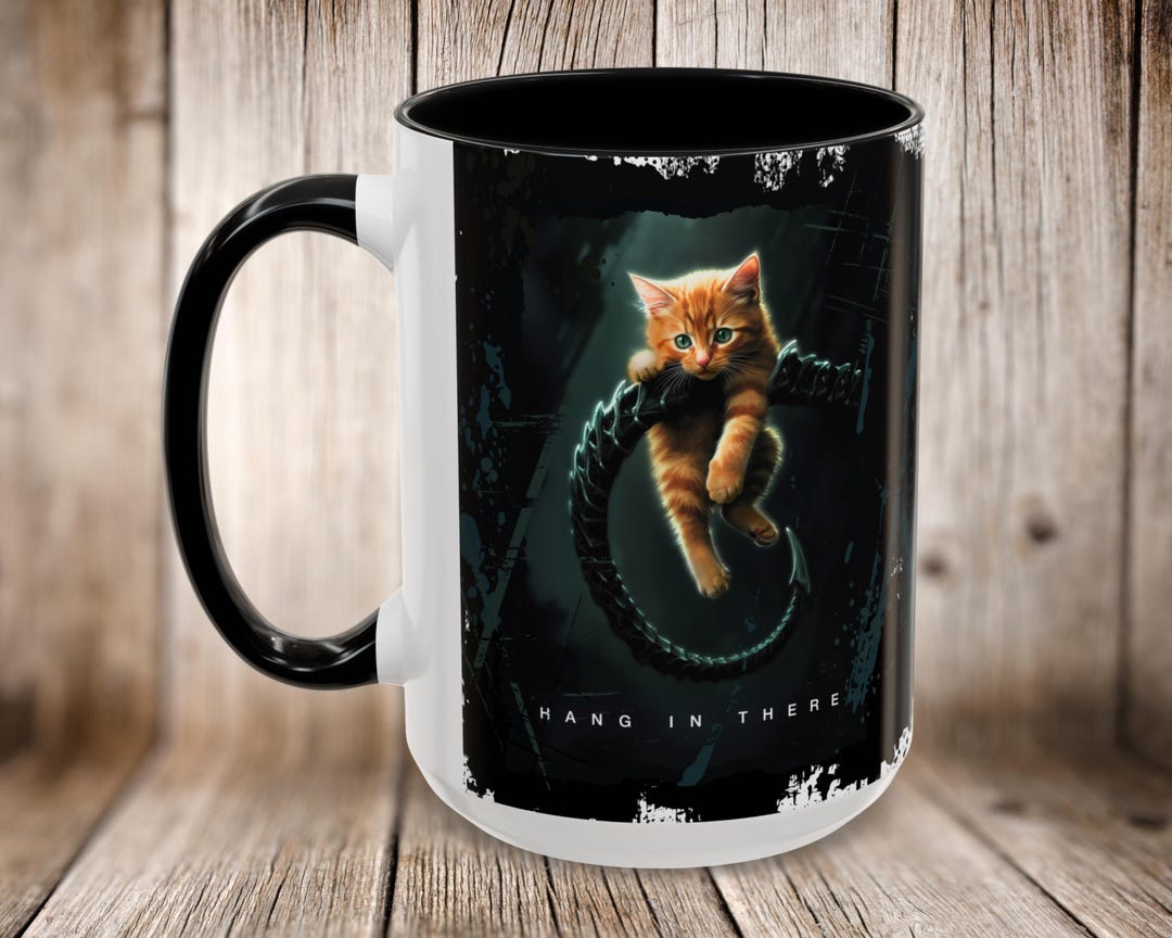 Xenomorph Alien X Jonesy Cat Mug Cute Hang in There Coffee Cup, Perfect ...