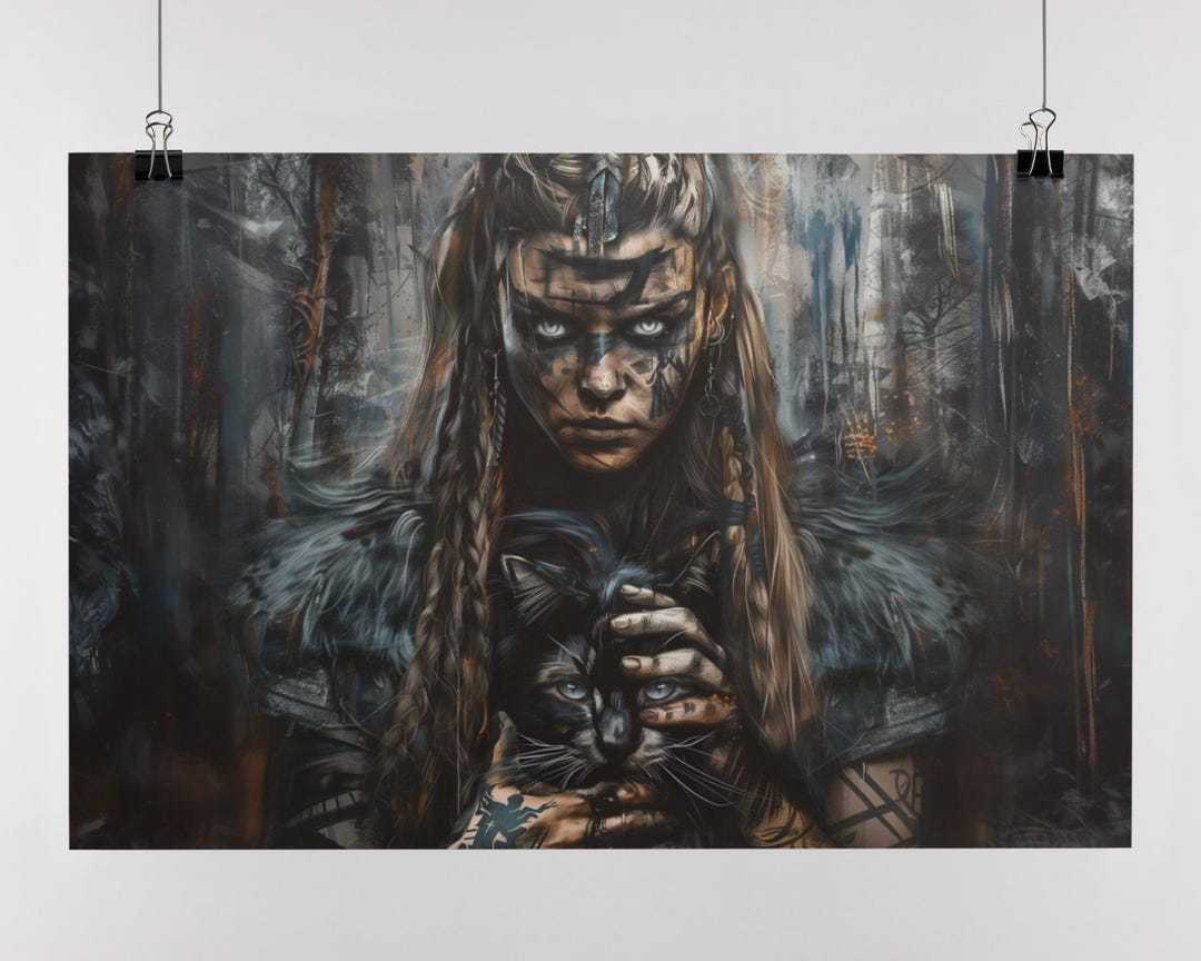 Freyja Goddess Art Print, Freyja Norse Goddess Viking Wall Art, Freya ...