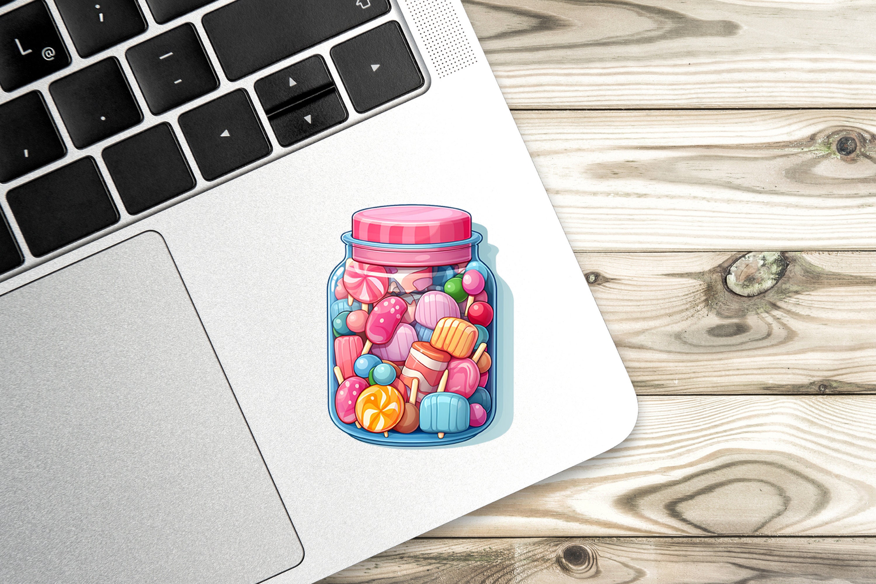 Colorful Candy Jar Sticker Kawaii Candy Sticker Pastel Cute Candy ...
