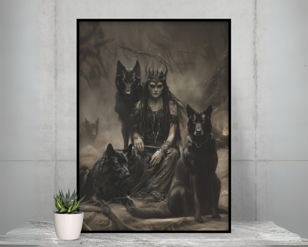 Hecate Art Print, Hecate Goddess Wall Art, Triple Goddess Mother Hekate ...