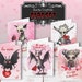 Cryptid Valentine Card Cute Mothman Valentine's Day Romantic Monsters ...