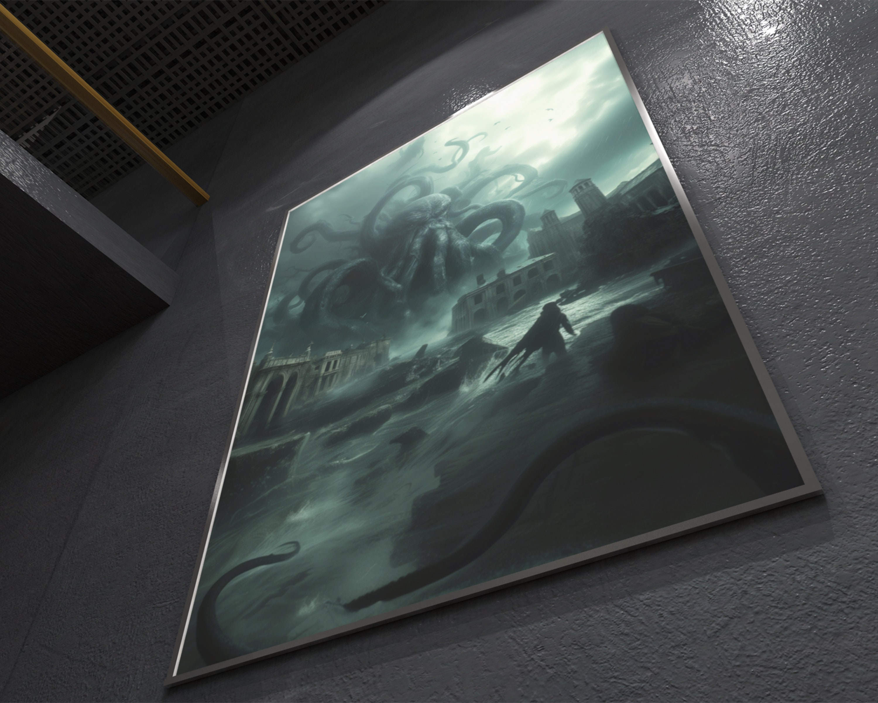 Cthulhu Poster Lovecraftian Horror-inspired Art Print, Creepy Elder God ...