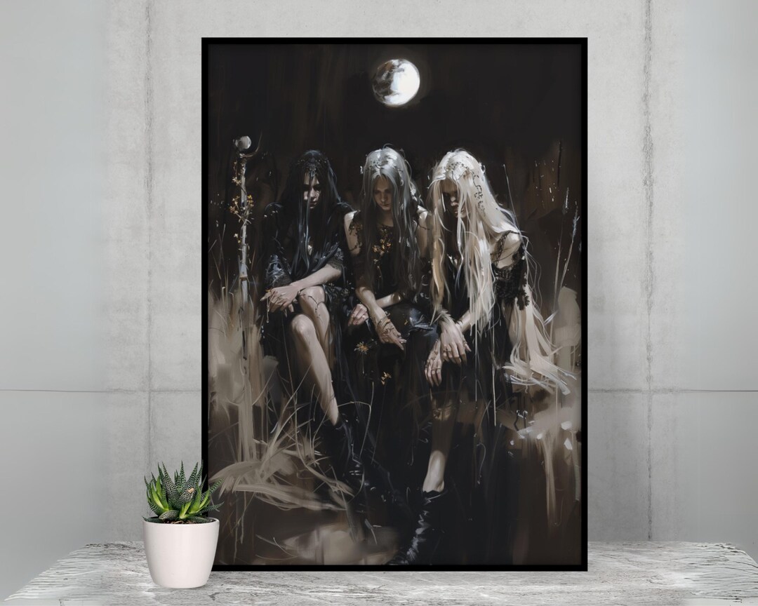 Triple Goddess Art Print, Mother Maiden Crone Artwork, Witchcraft ...