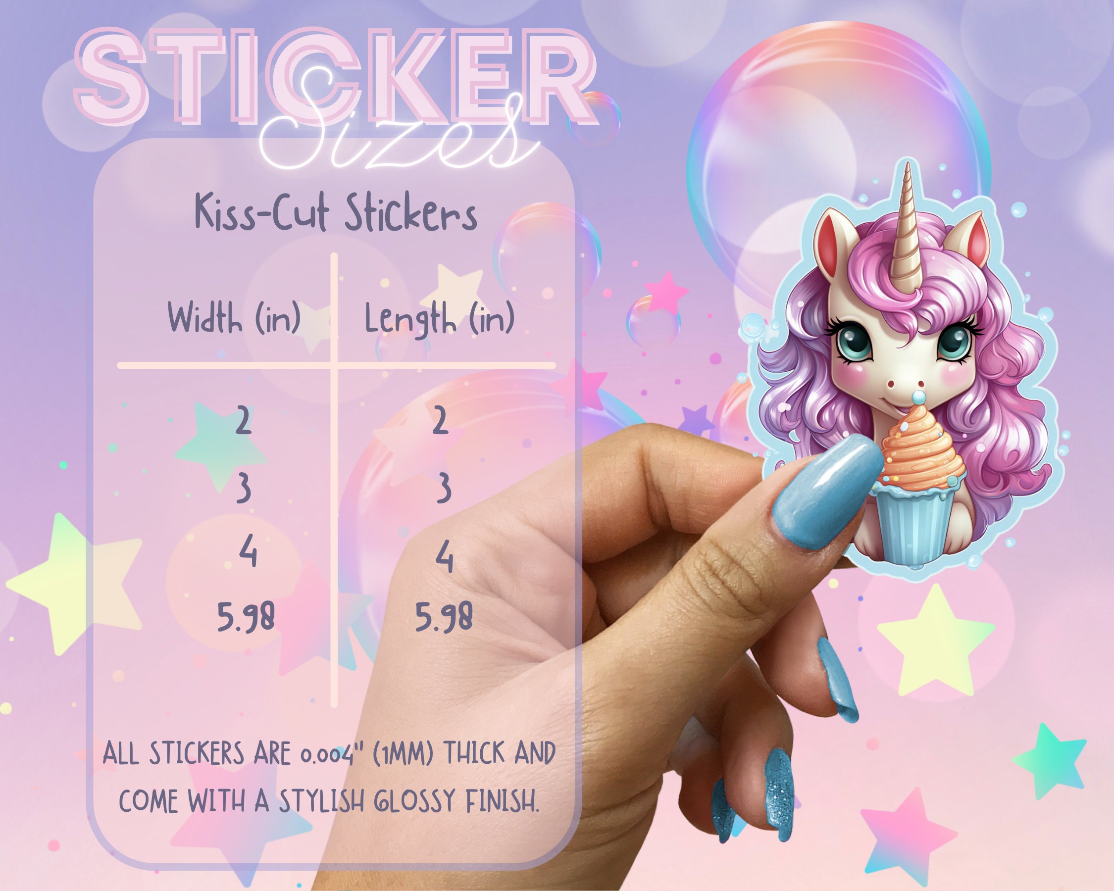 Colorful Candy Jar Sticker Kawaii Candy Sticker Pastel Cute Candy ...