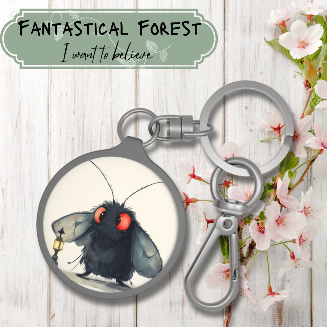 Cute Mothman Keychain, Adorable Cryptid Key Ring for Fans of ...