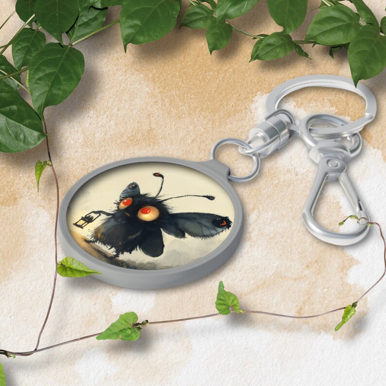 Cute Mothman Keychain Fantasy Creatures Key Ring Forest Creatures ...