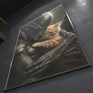Xenomorph Alien X Jonesy Cat Art Print - Cute Horror Poster, Perfect ...