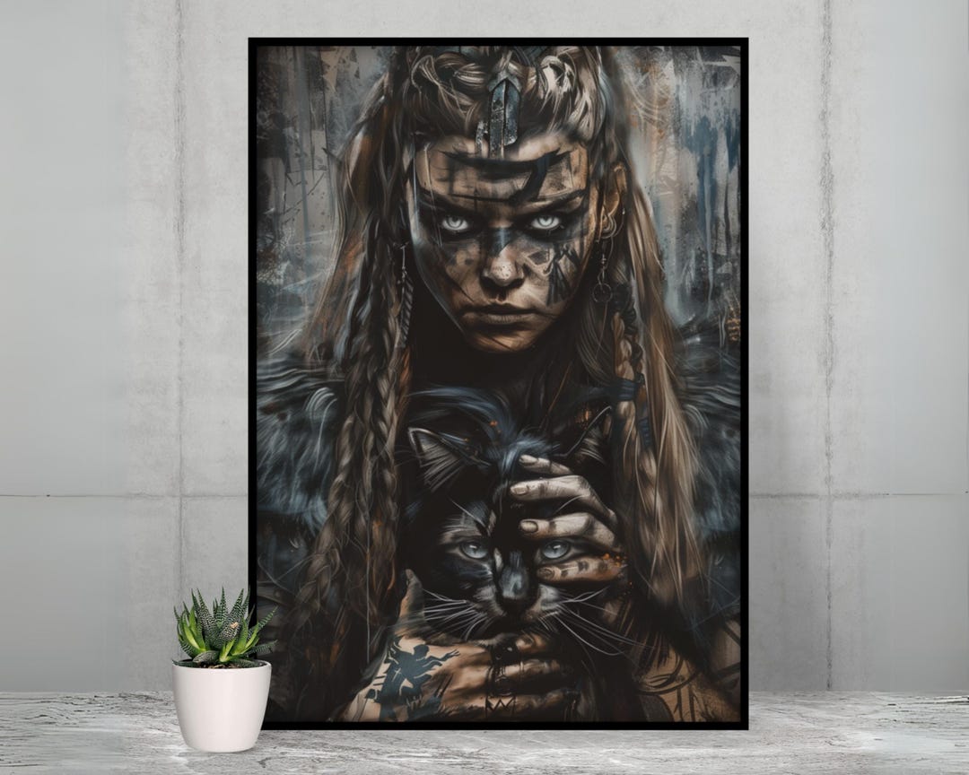 Freyja Goddess Art Print, Freyja Norse Goddess Viking Wall Art, Freya ...