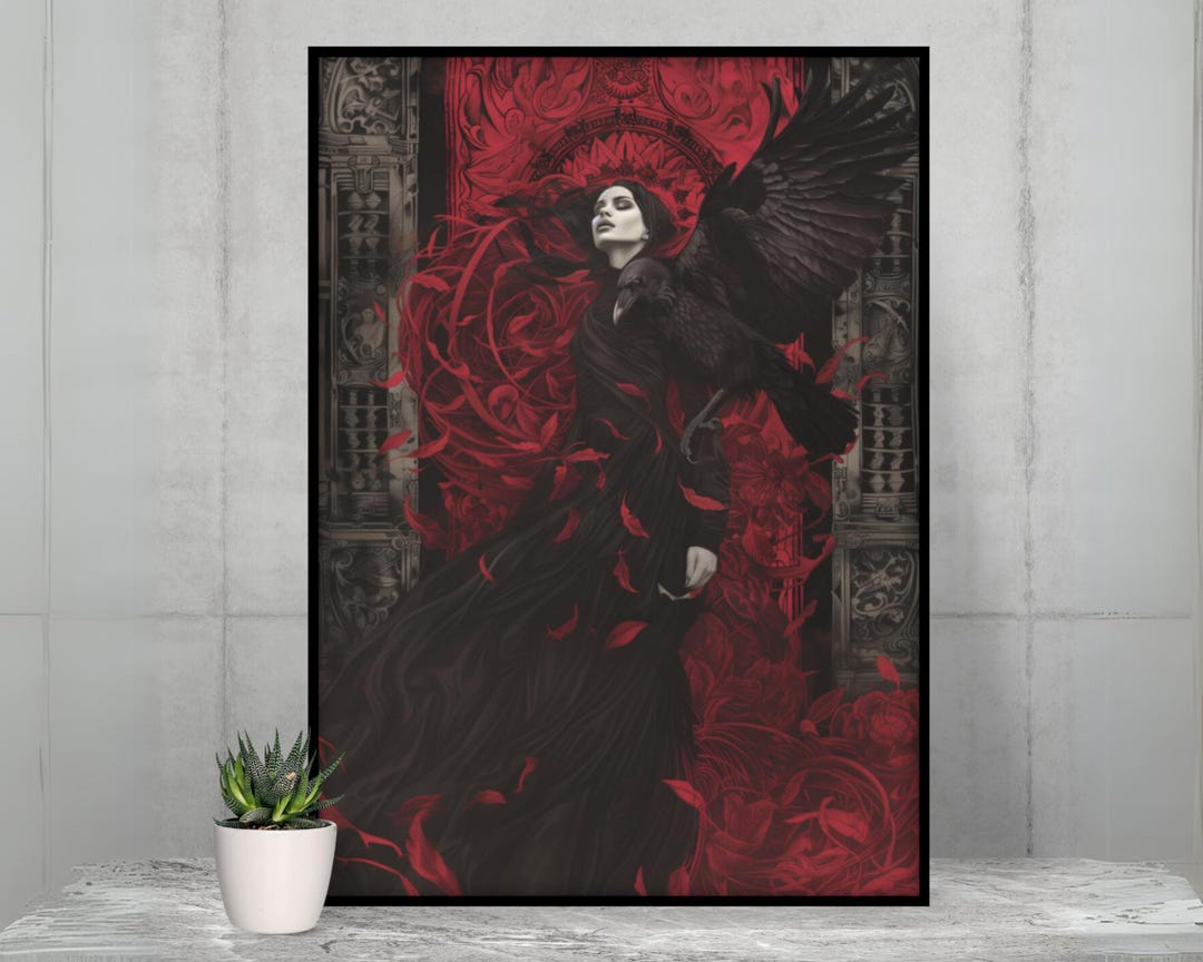 Edgar Allan Poe the Raven Poster - Dark Stunning Lenore Gothic Wall Art ...