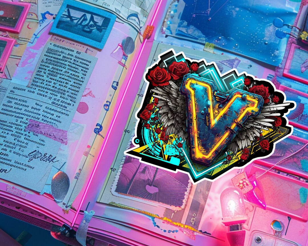 Cyberpunk 2077 Sticker - V Emblem Ideal for Gaming Gear, Scrapbooking ...