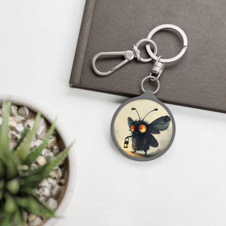 Cute Mothman Keychain Fantasy Creatures Key Ring Forest Creatures ...