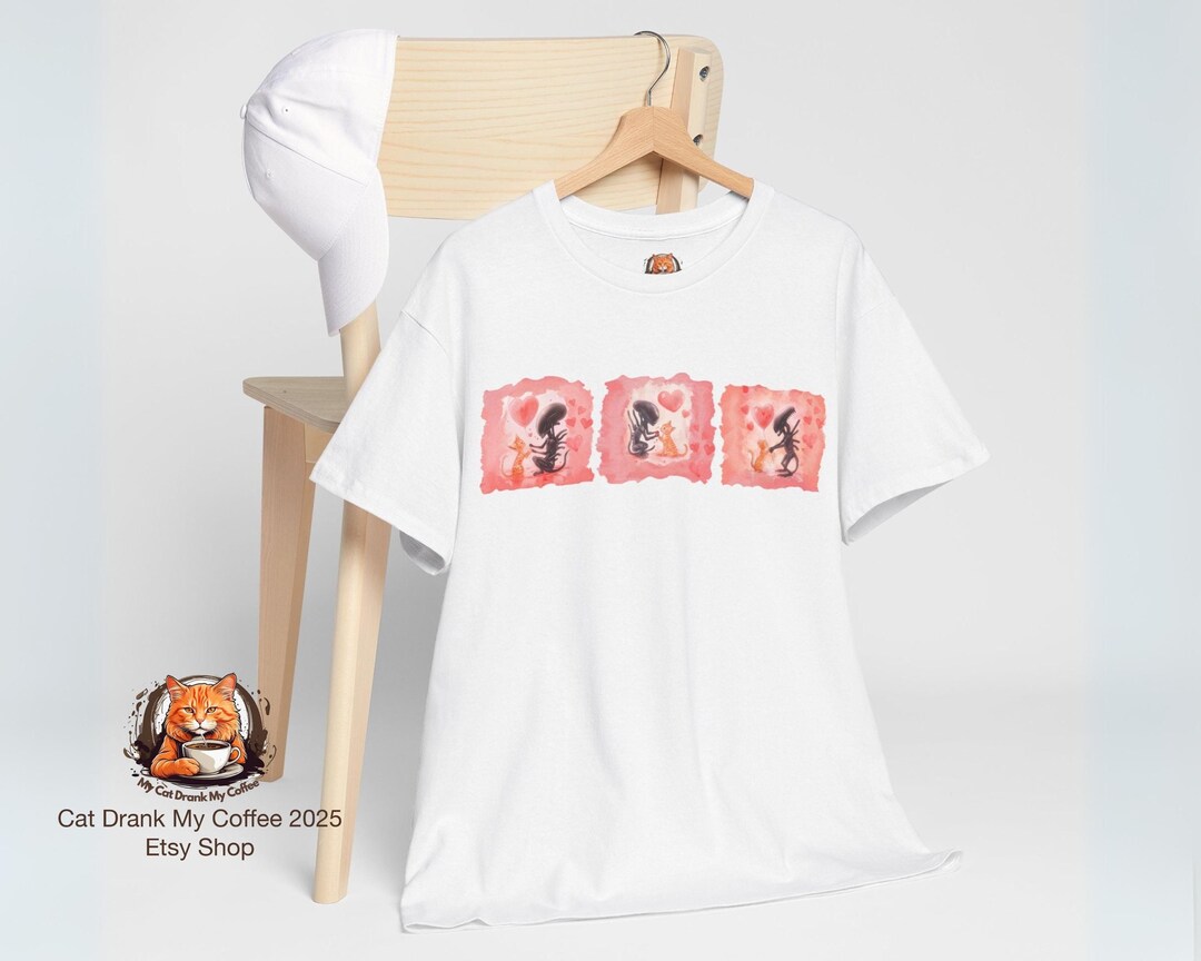 Xenomorph Alien X Jonesy Cat T-shirt: Sci-fi Valentine's Gift - Etsy