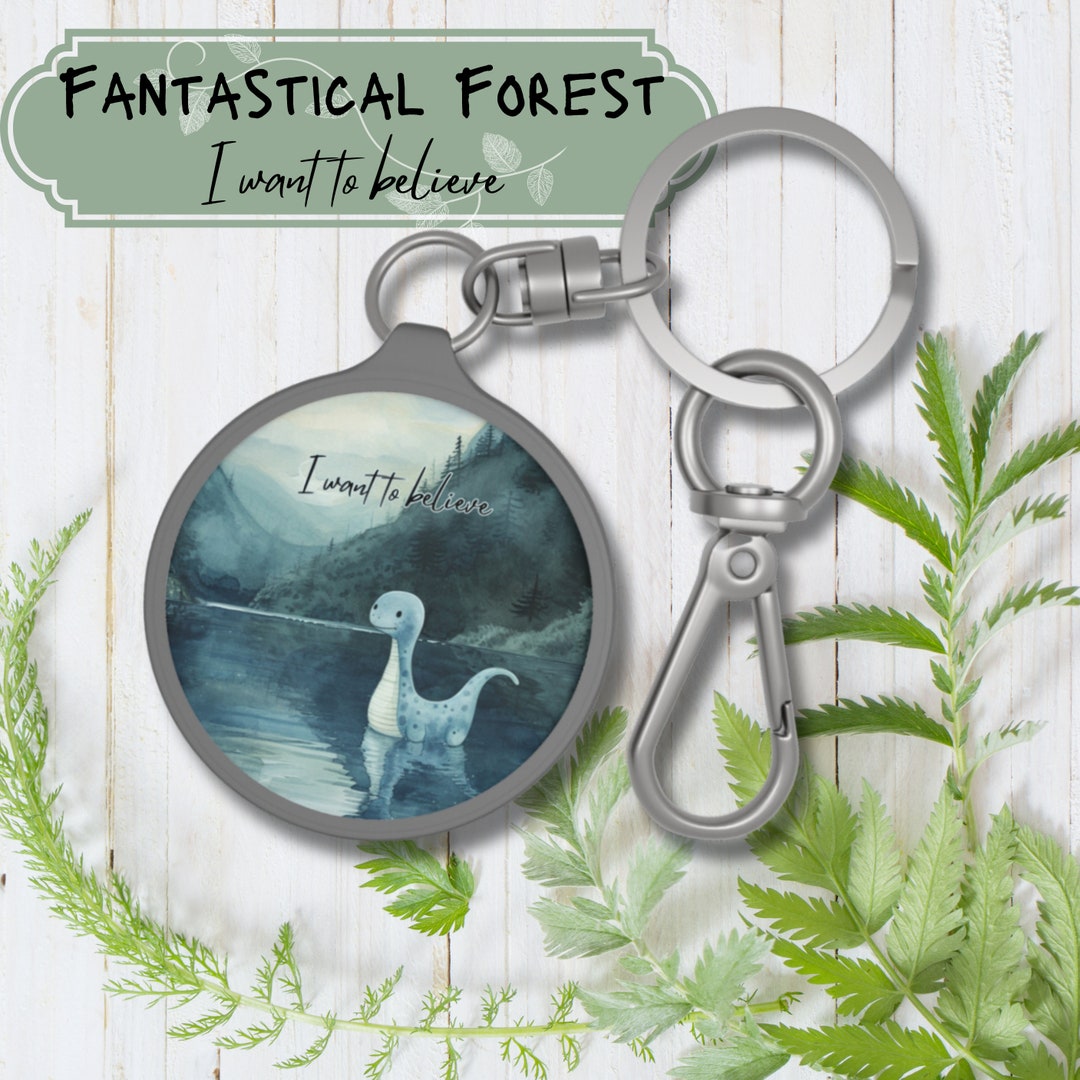 Loch Ness Monster Keychain - Cute Nessy Cryptid Key Ring for Fans of ...