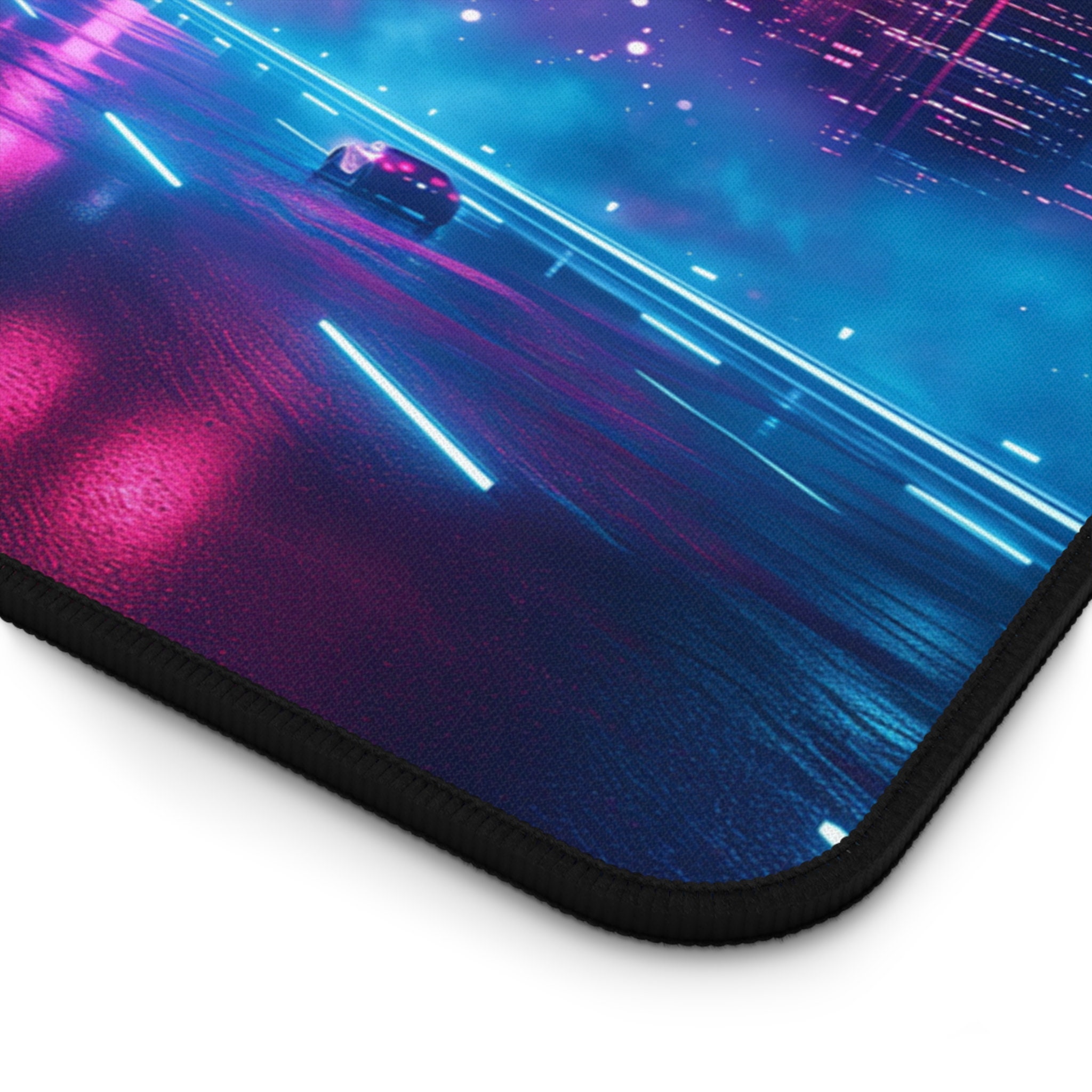 Cool Gaming Pad Cyberpunk City Neon Desk Mat, Vaporwave Aesthetic ...