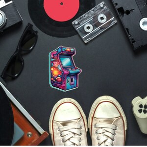 Retro Arcade Sticker: 80s Vaporwave Vinyl Decal - Etsy