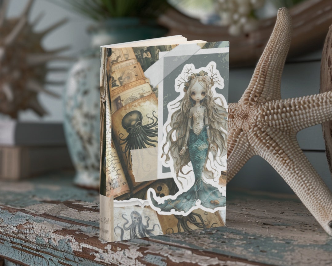 Spooky Mermaid Junk Journal - Cryptidcore Art Journal for Scrapbooking ...