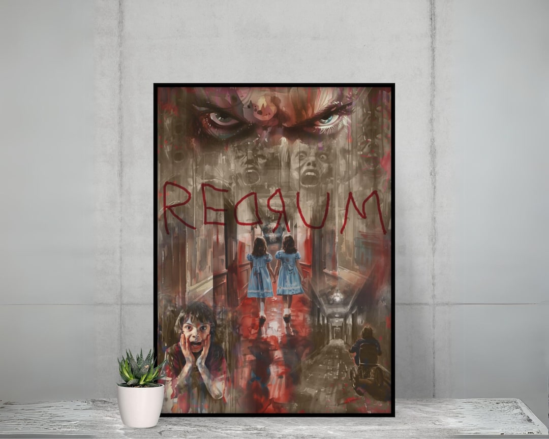 The Shining Poster - Creepy Shining Twins Wall Art, Redrum Print, Scary ...