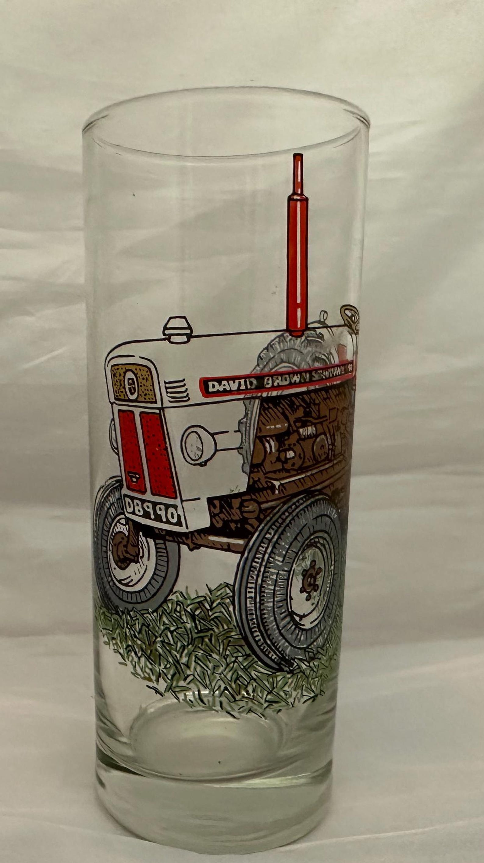 David Brown 990 Tractor Design Printed on Heavey Base Hiball Glass - Etsy