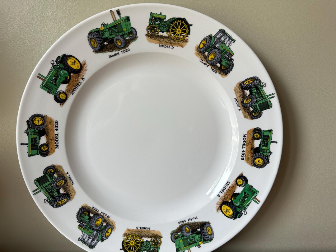John Deere Big and Large 12"/30cm Ceramic Plate Withn John Deere ...