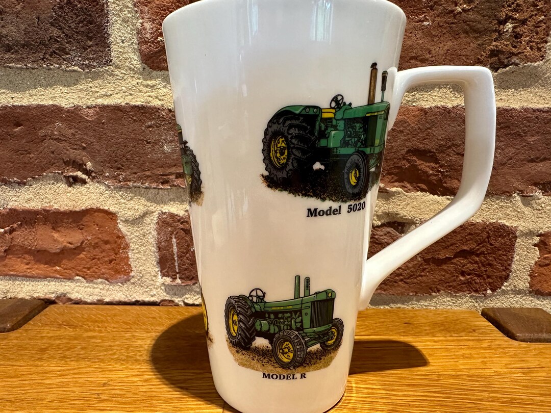 Tall and Big 1PT Fine China Mug With 6 Different John Deere Tractors 0n ...