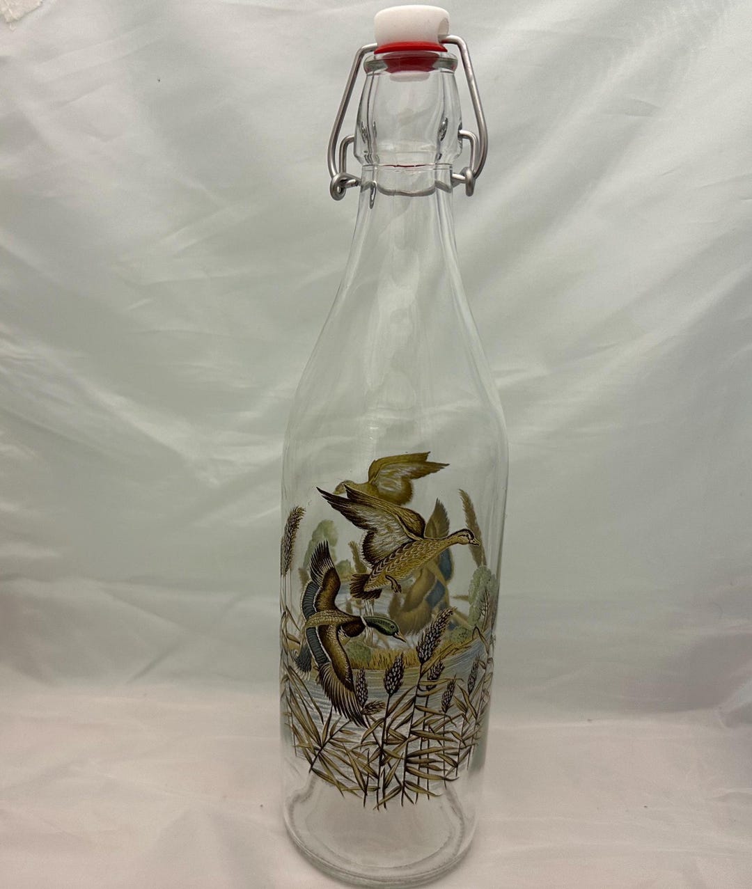 Mallard Bird Designs on 1ltr.flip Top Tall Bottle - Etsy