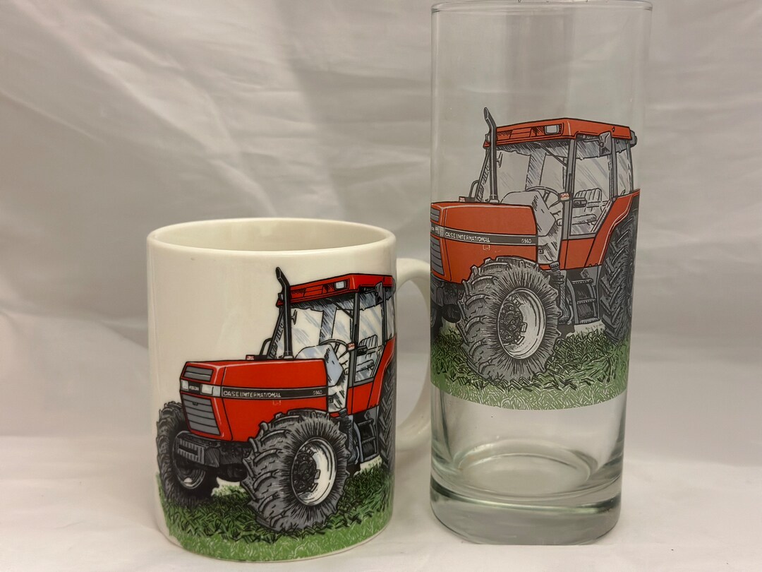Case Tractor Design on Mug and Matching Tall Highball Glass - Etsy