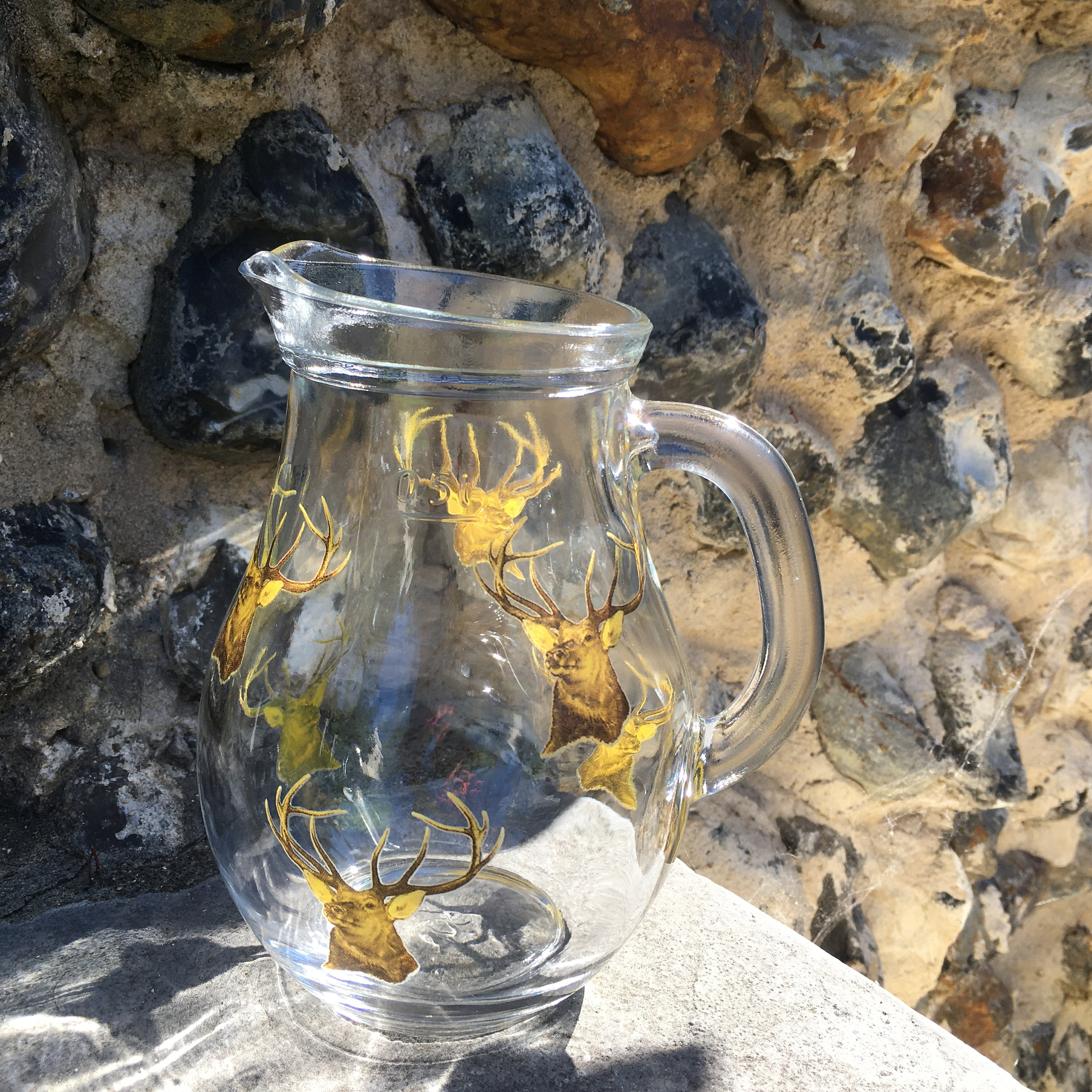 Stag Designs on 500ml Glass Pitcher Jug - Etsy