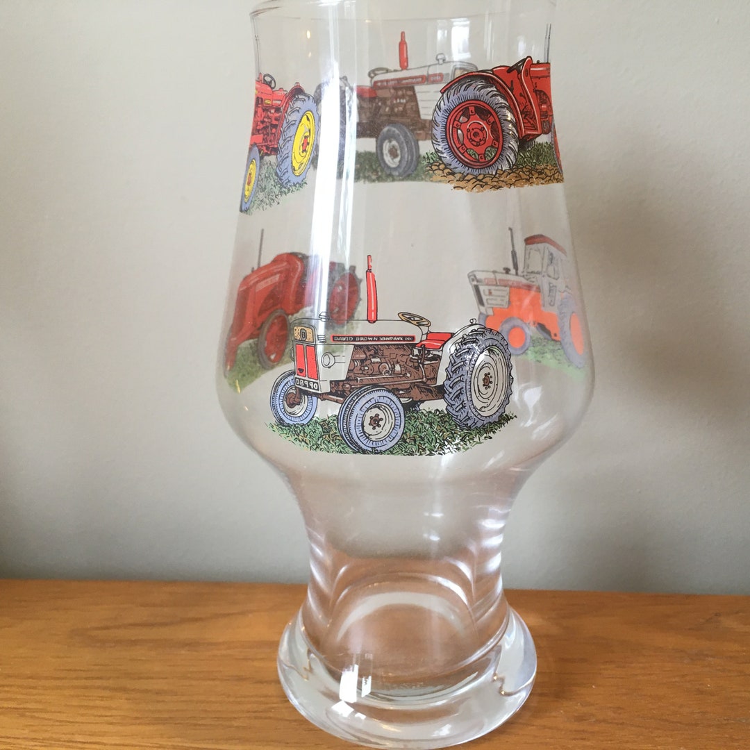 David Brown Tractor Designs on Fine Rim 1pt Craft Beer Glass - Etsy