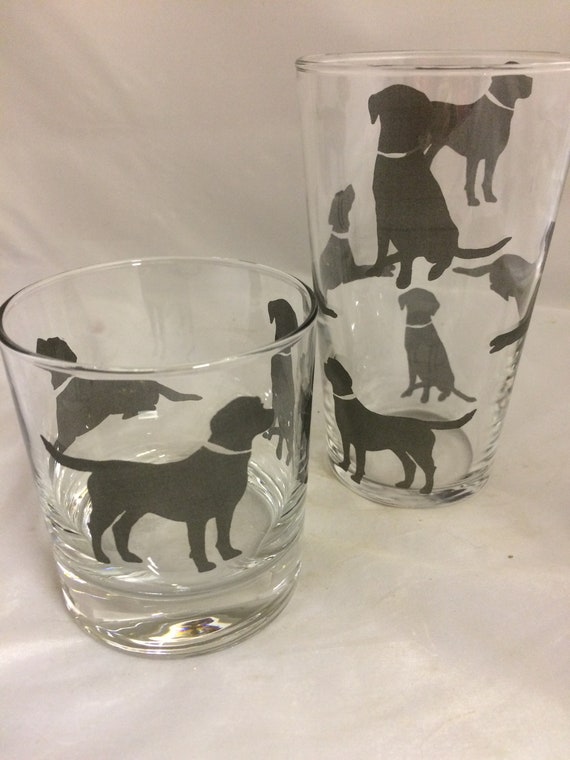 Black Labrador Designs on Heavey Base Whisky & 1pt Toughned | Etsy