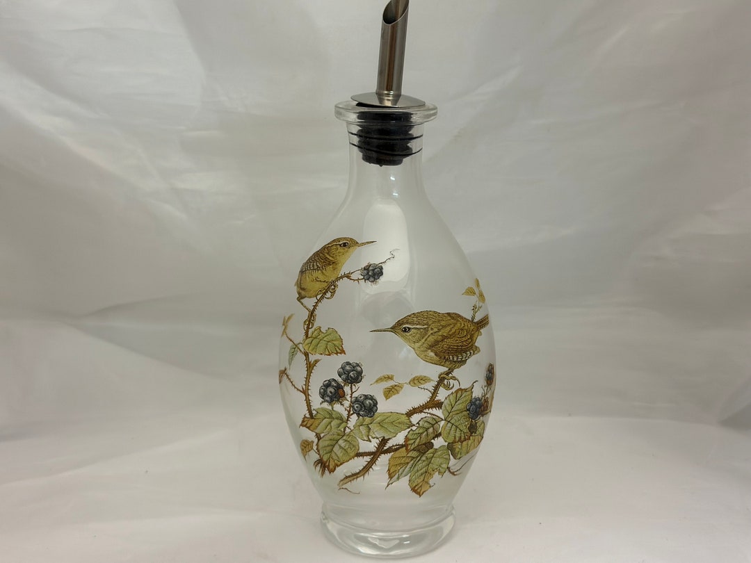 Wren Bird Designs on 400ml Bellied Glass Drizzle Bottle - Etsy