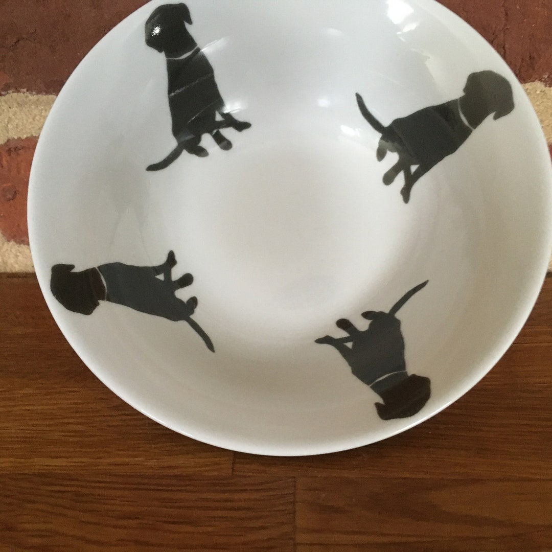Black Labrador Designs on 6" Cereal Bowl MICROWAVE/DISHWASHER SAFE - Etsy