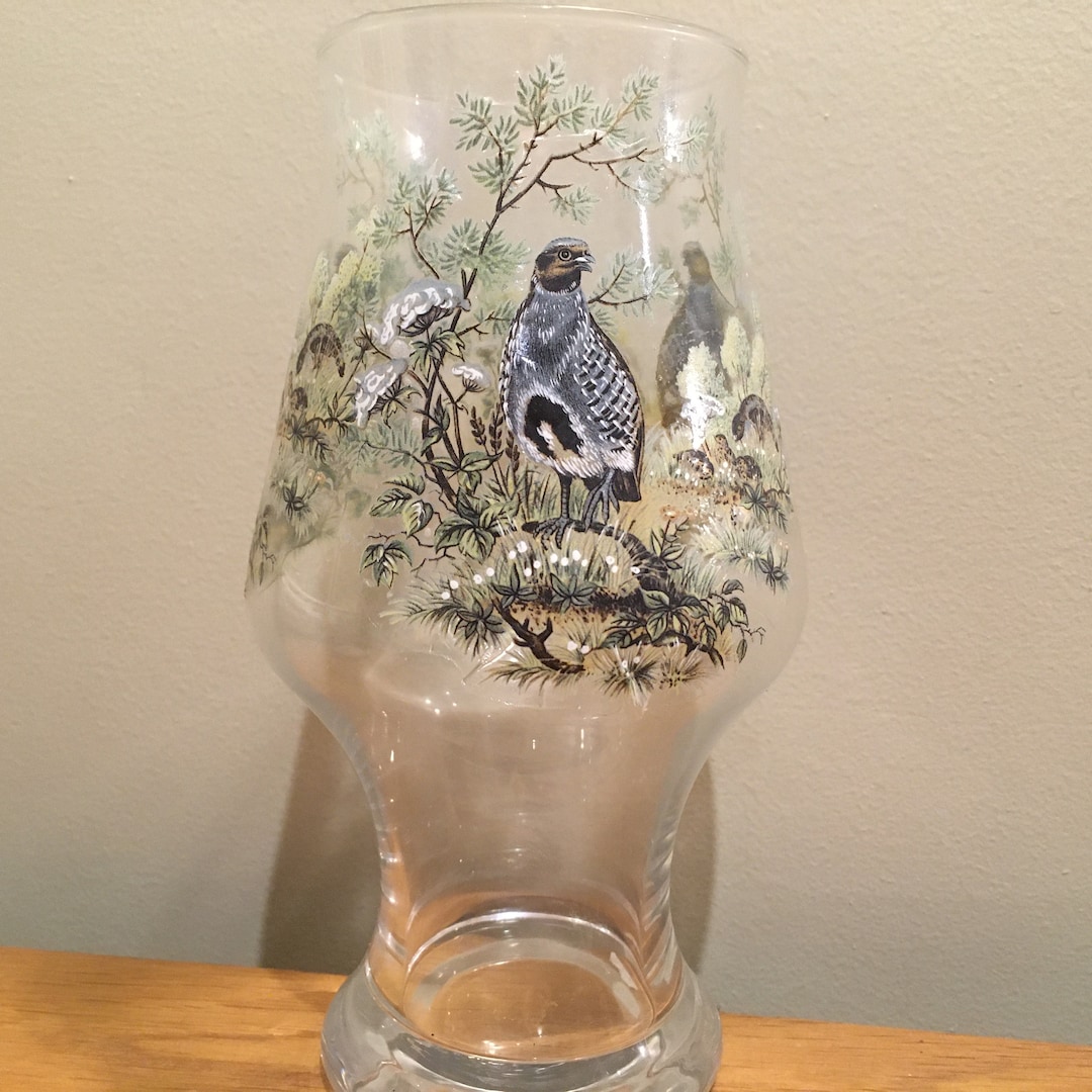 Partridge Designs on Fine Rim 1pt Craft Beer Glass - Etsy