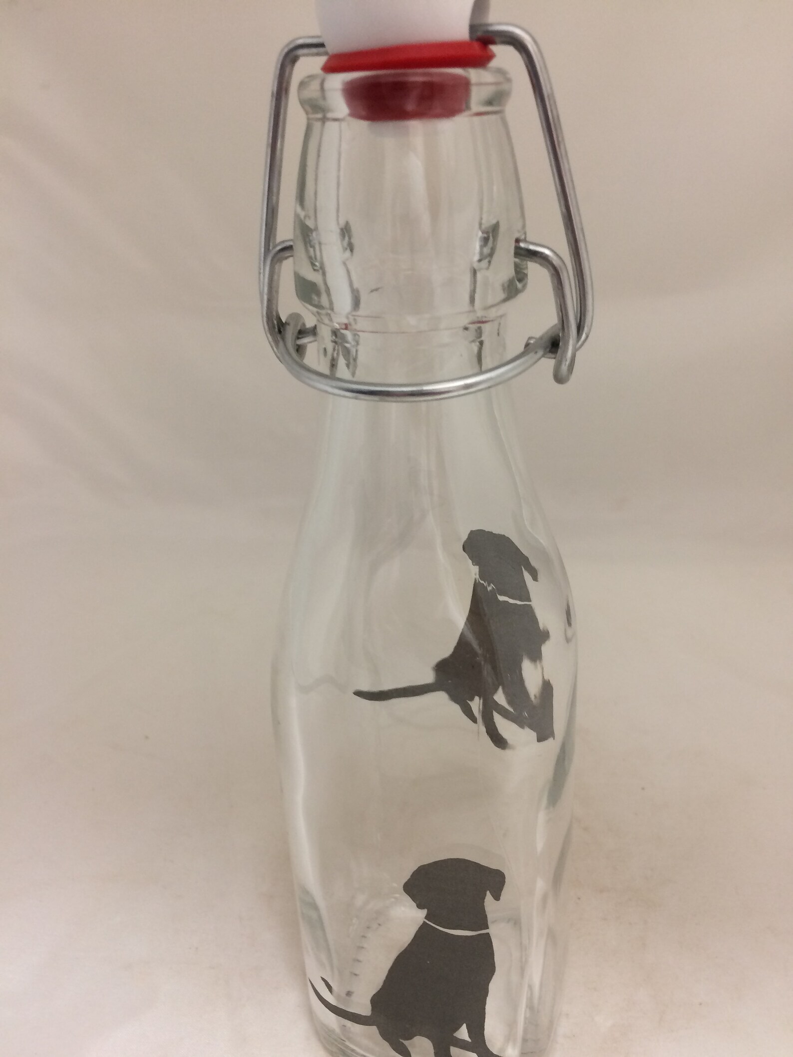 Black Labrador Design on 250ml Flip Top Bottle - Etsy