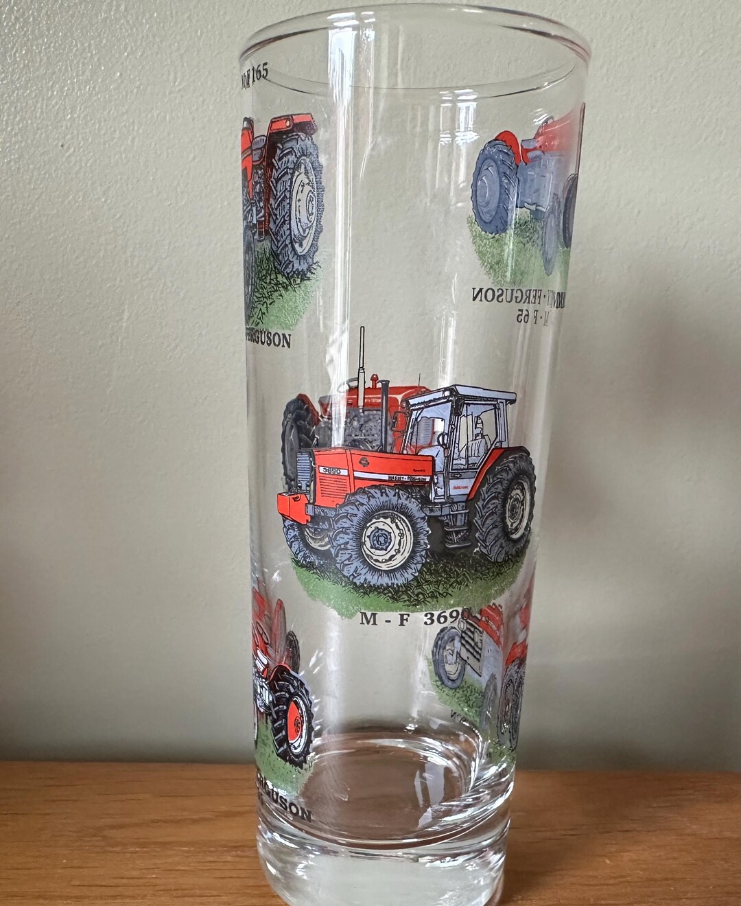 Massey Tractor Designs Printed on Heavey Base Hiball Glass - Etsy