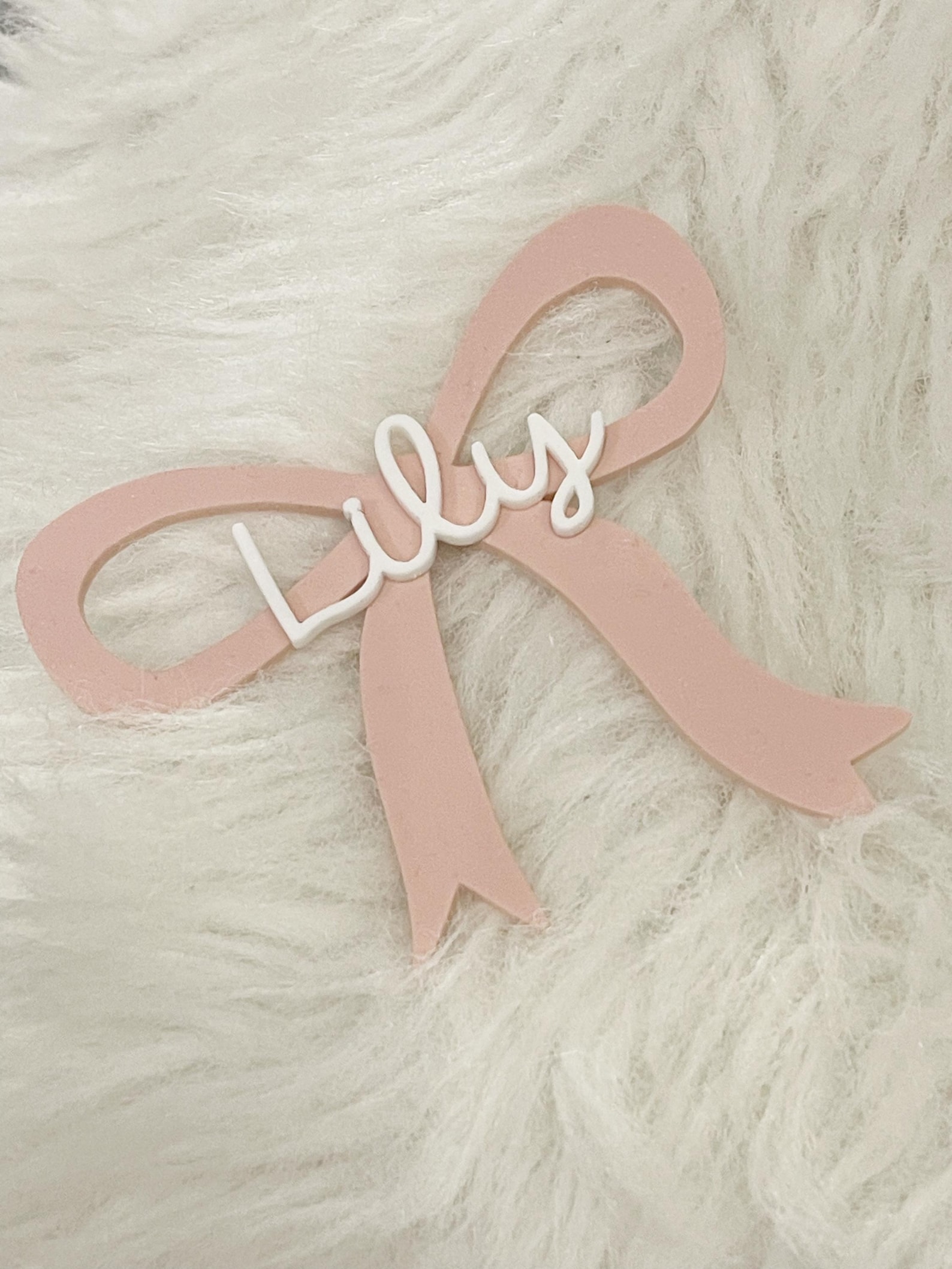 Personalized Acrylic Bow Name Plate Placement Cards, Name Place ...